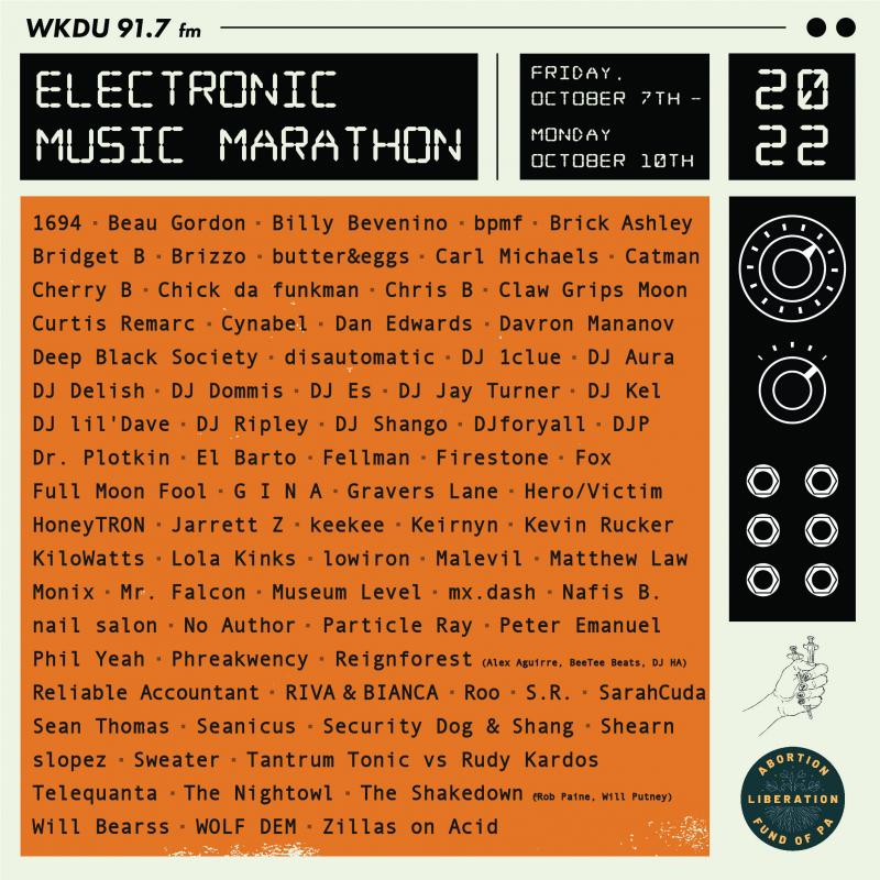 WKDU Presents: 2022 ELECTRONIC MUSIC MARATHON!! | WKDU Philadelphia 91.7FM